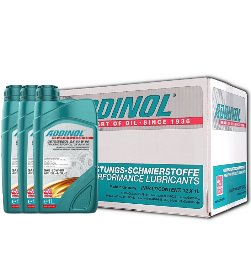Addinol Getriebeöl GX 80 W 90 / 12 x 1 Liter